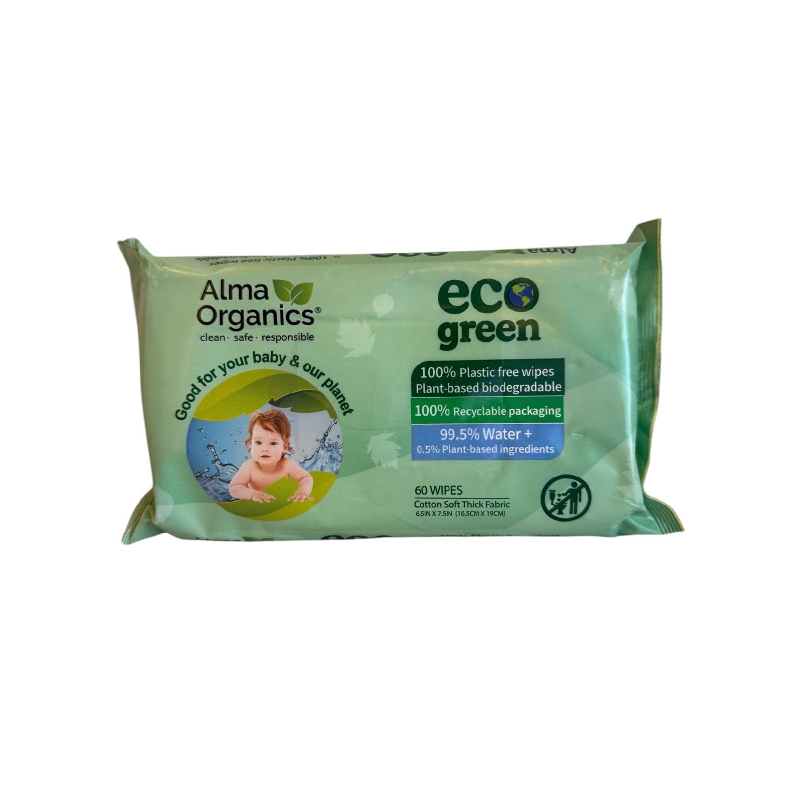Alma Organics: Eco Green Baby Wipes – Source & Self