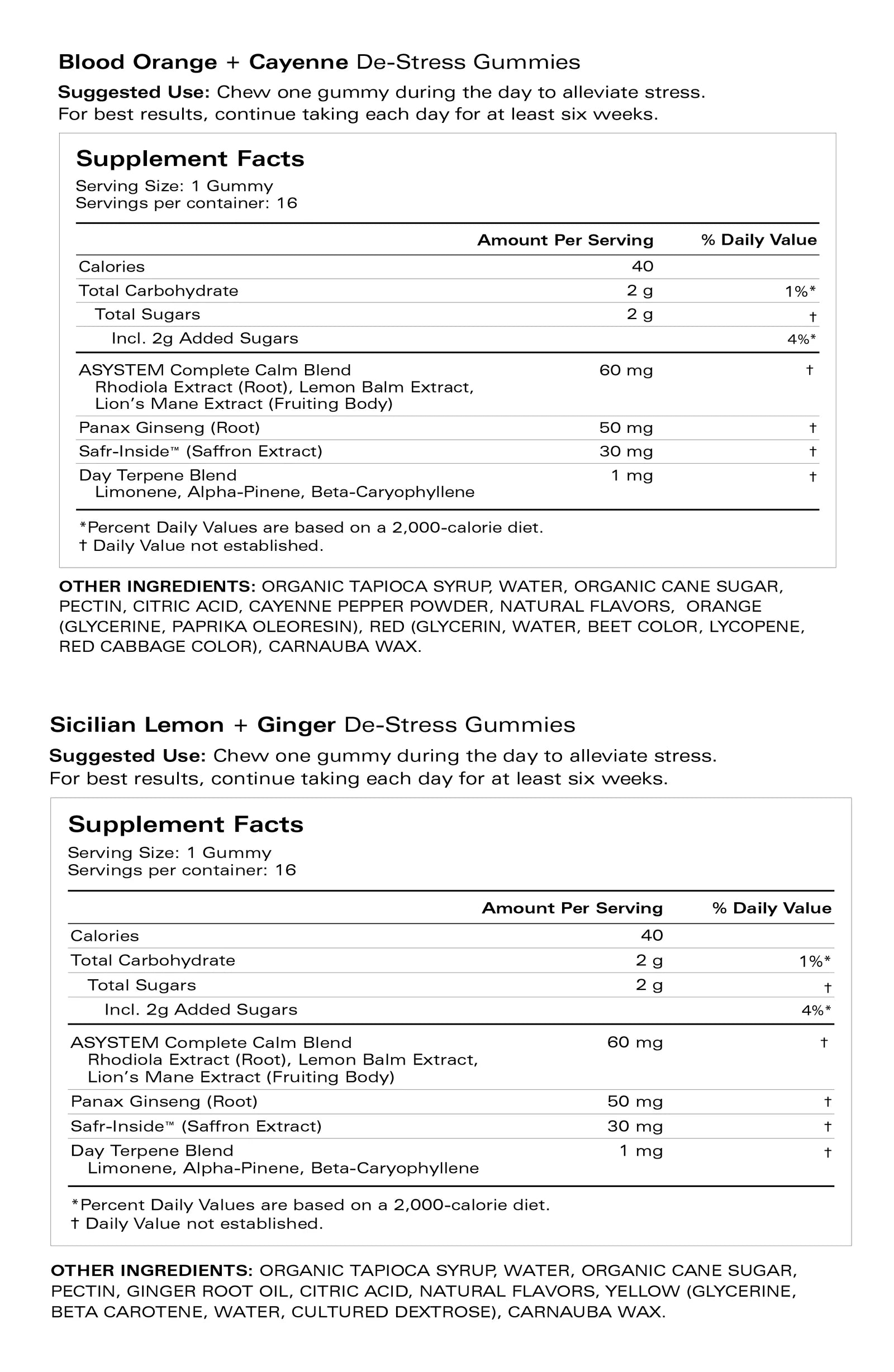 Asystem De-Stress Gummies: Blood Orange + Cayenne – Source & Self